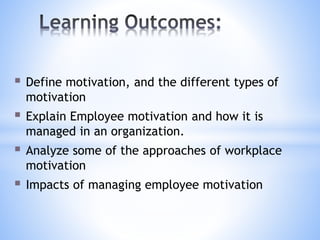 Employee motivation management | PPT