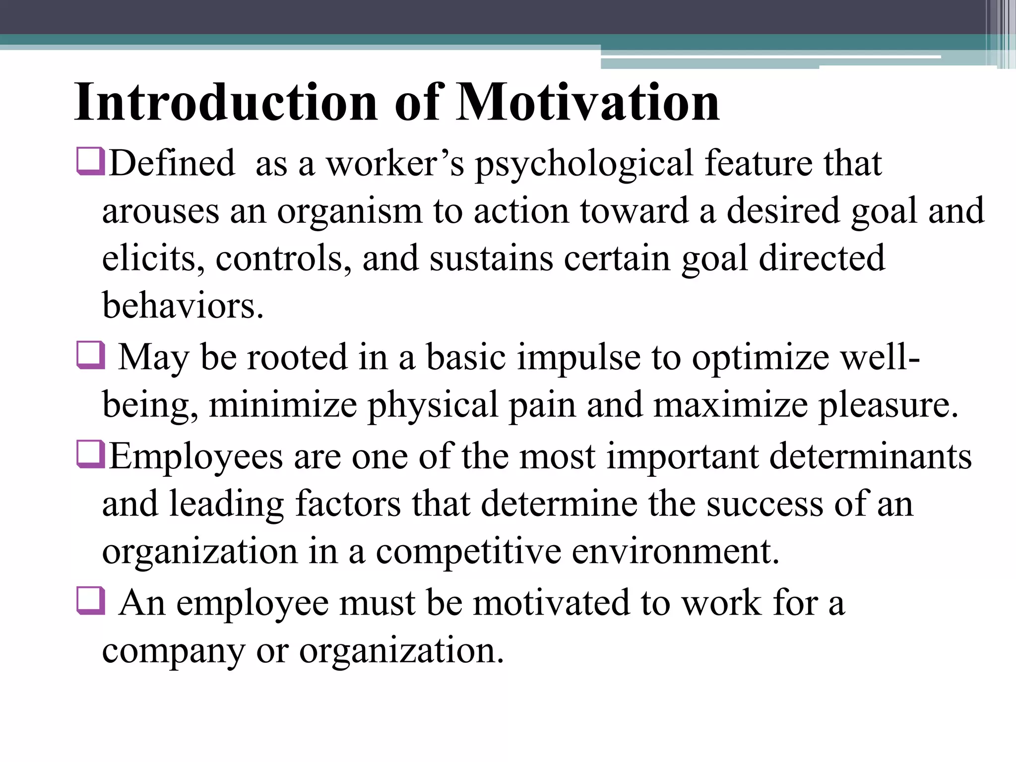 Employee motivation research purposal | PPTX