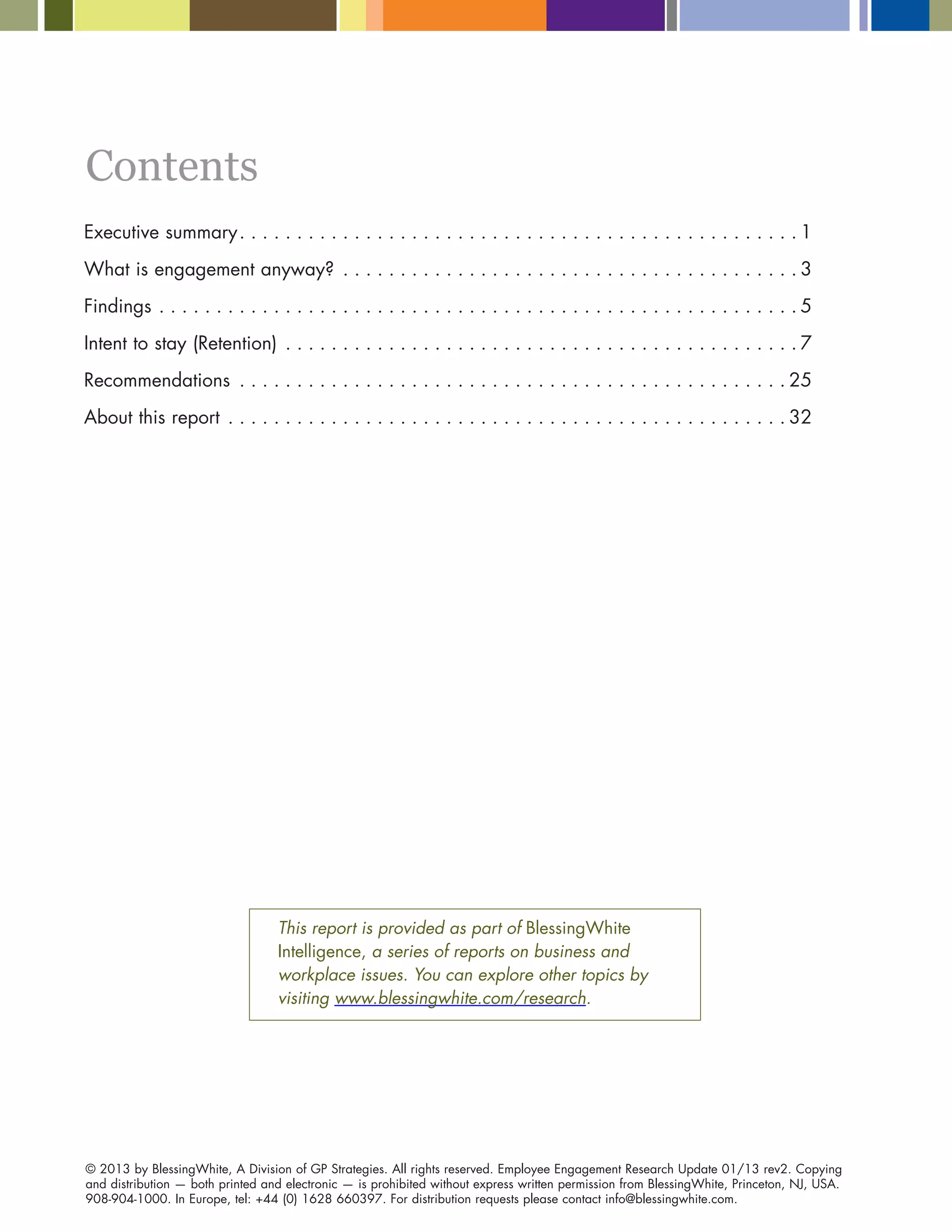 Employe Engagement Research Update by BlessingWhite | PDF