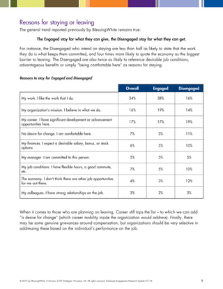Employe Engagement Research Update by BlessingWhite | PDF