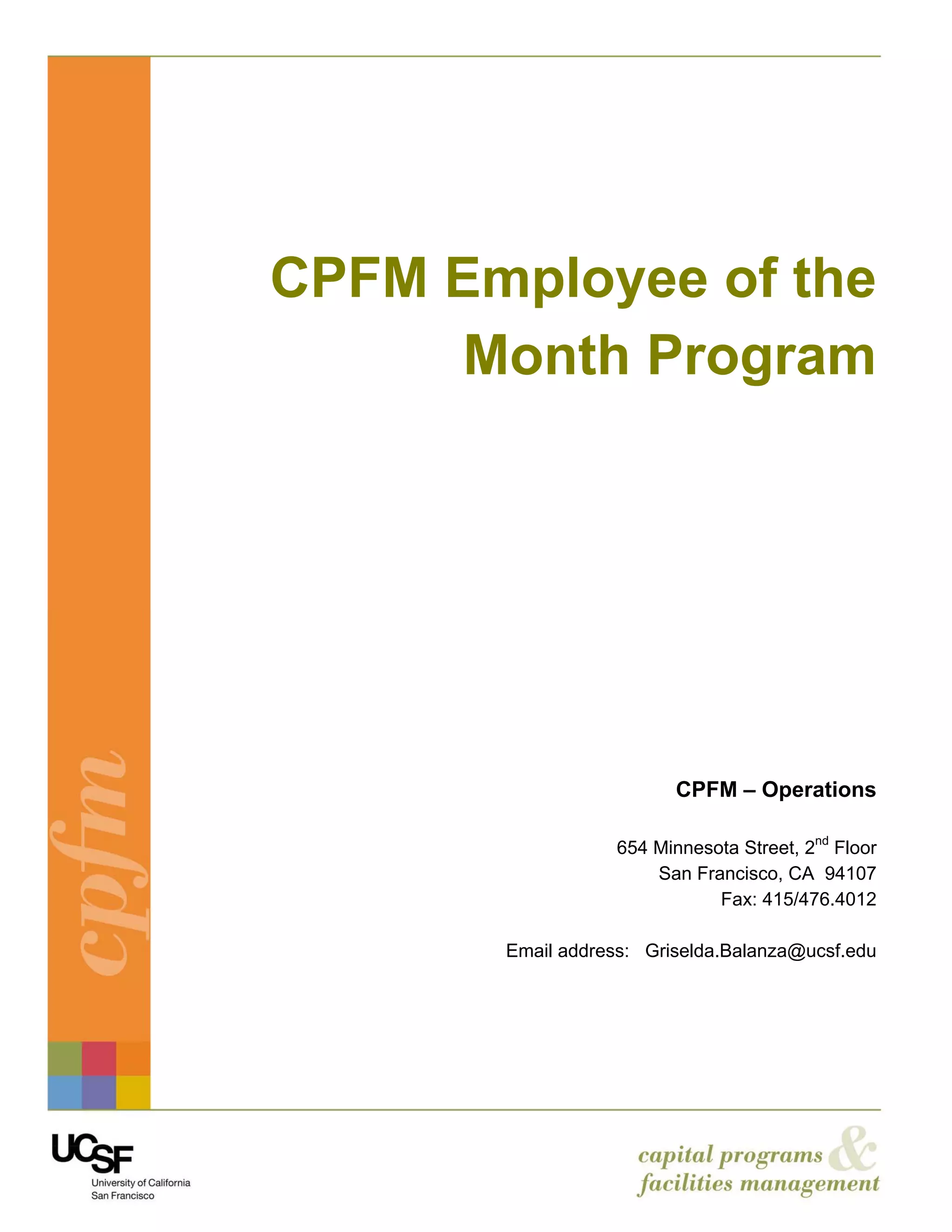 Employee of month sample | PDF