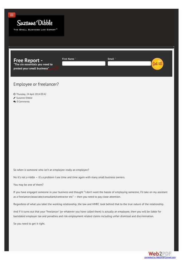Employee or freelancer? | PDF