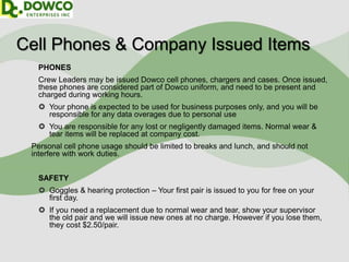 Dowco Employee Orientation 2017 | PPT