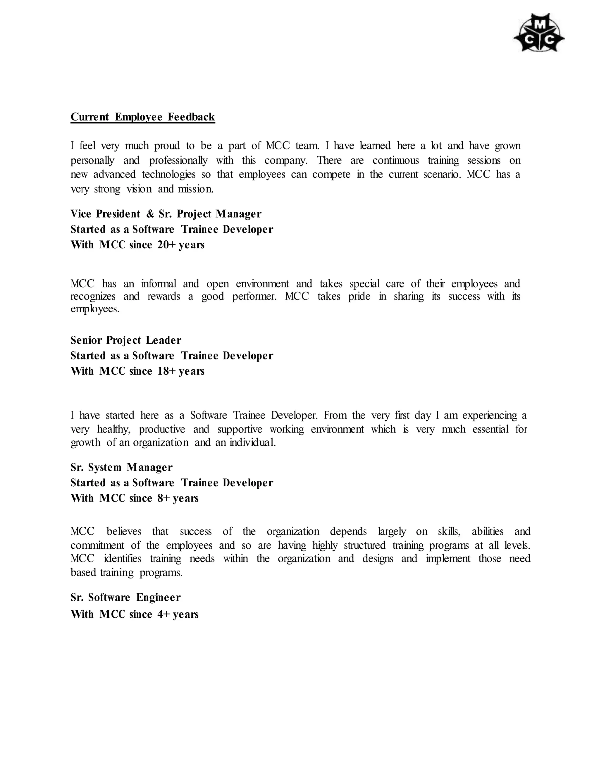 Employee overview document | DOCX