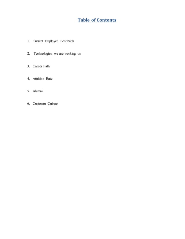 Employee overview document | DOCX