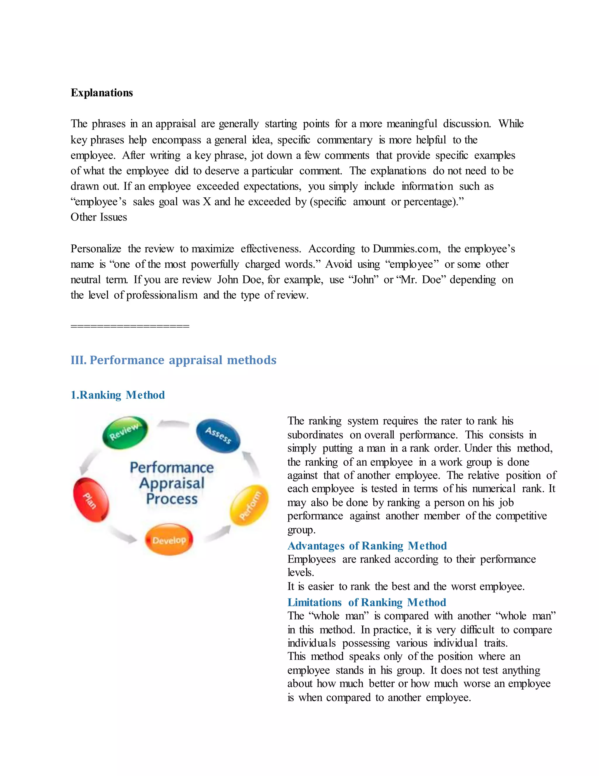 Employee performance appraisal phrases | DOCX | Resume Writing and ...