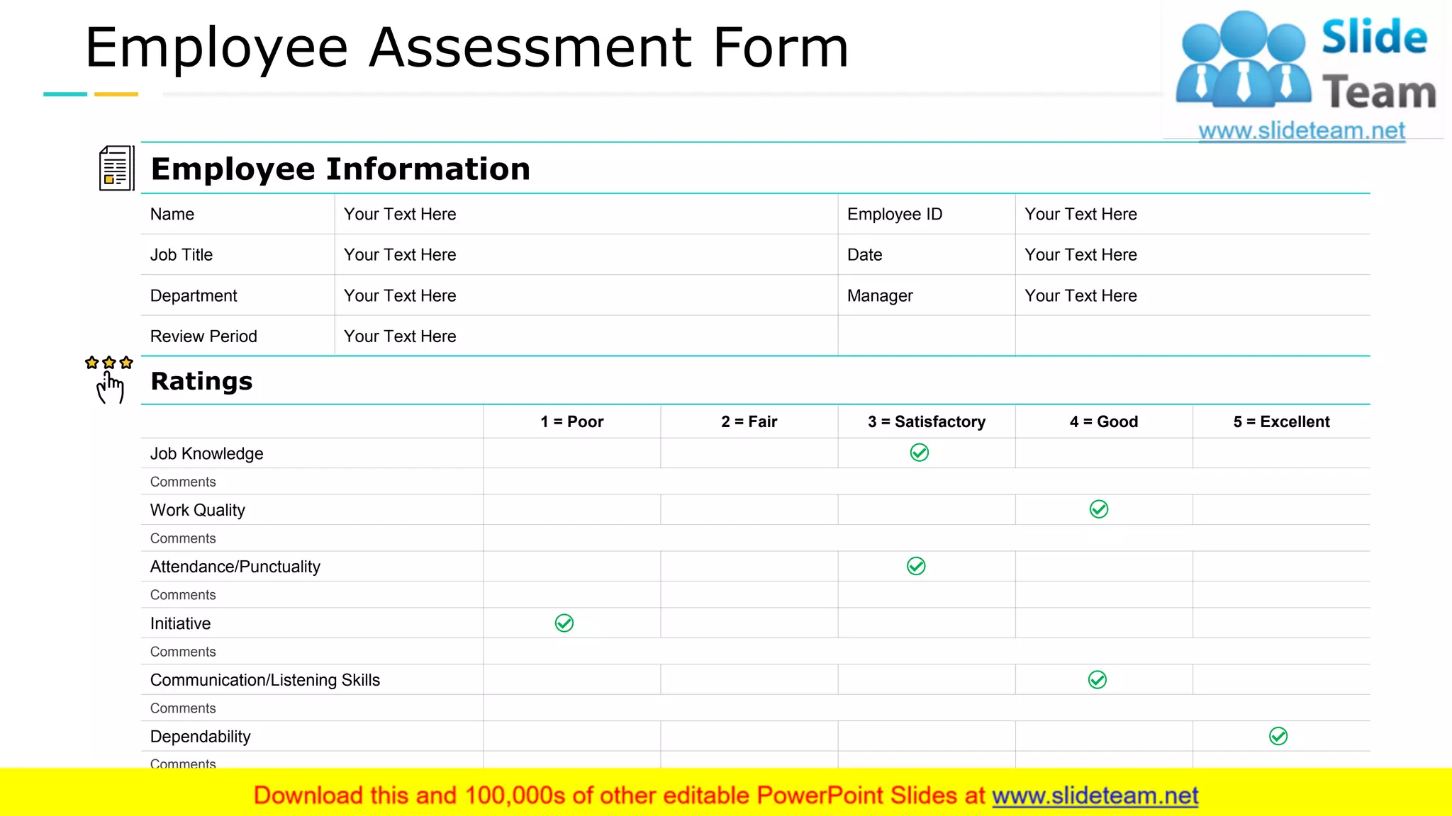 Employee Performance Assessment PowerPoint Presentation Slides | PDF