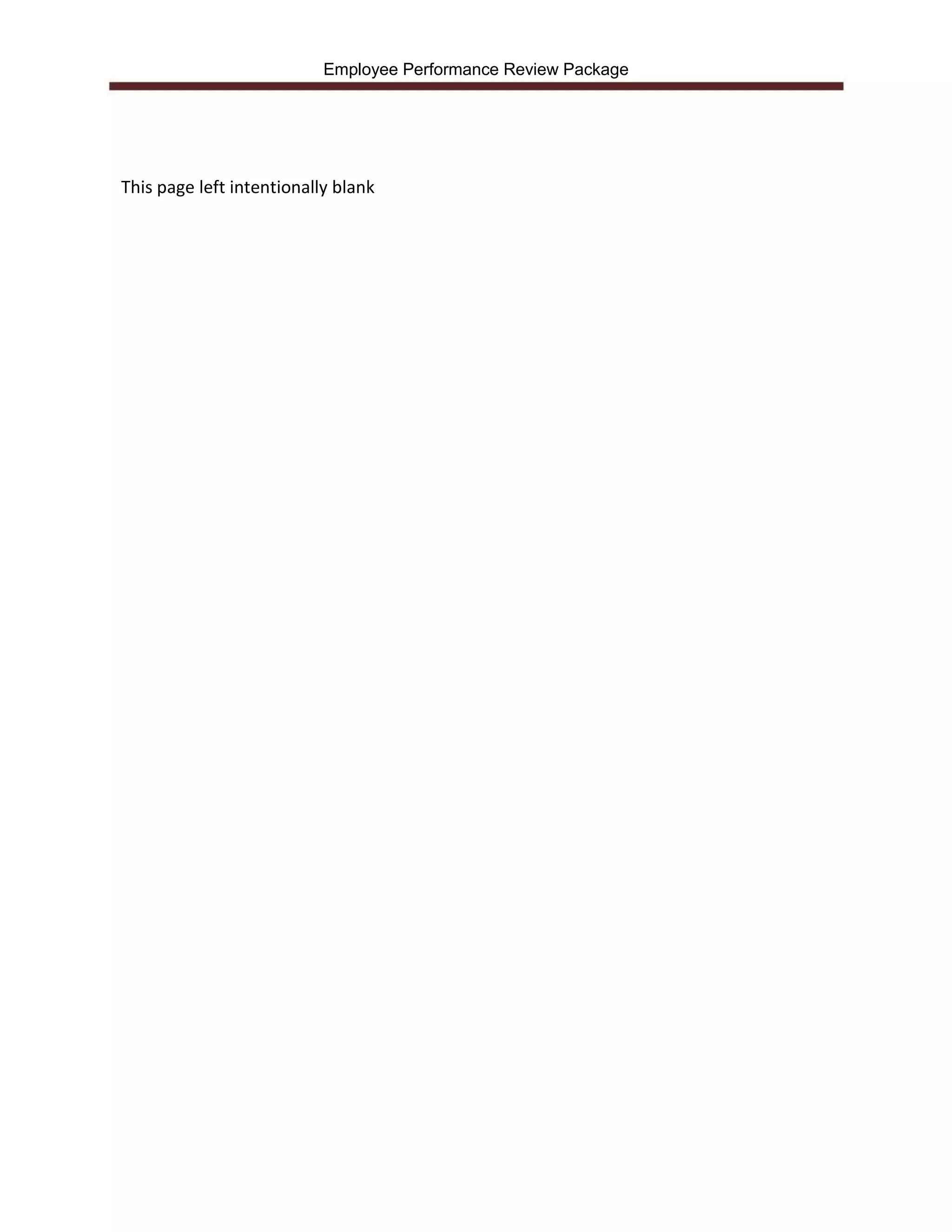 Employee performance review_package | PDF