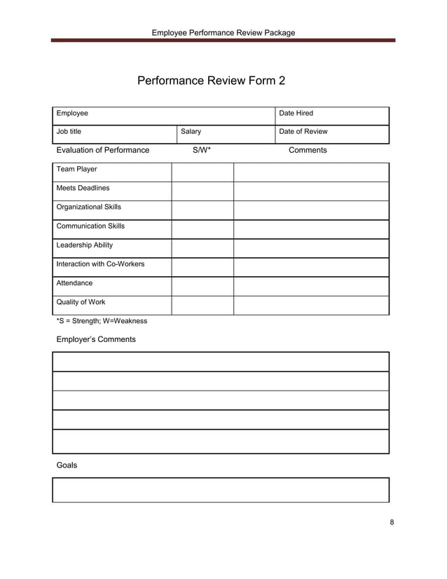 Employee performance review_package | PDF