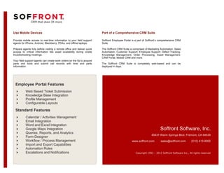 Soffront Employee portal | PDF
