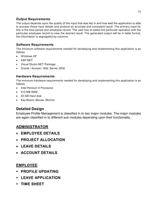 Employee Profile Management System | PDF