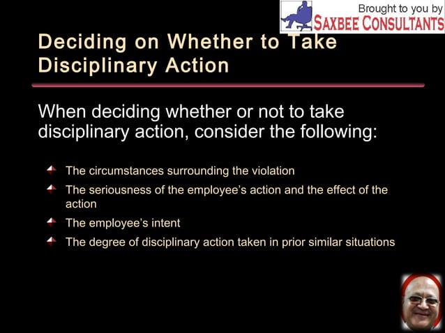 Employee progressive discipline | PPT | Human Resources | Business