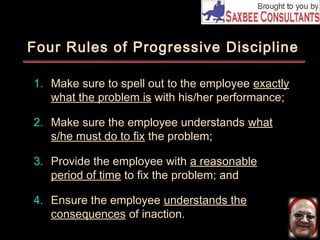 Employee progressive discipline | PPT