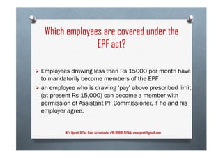 Employee provident fund and miscellaneous act, 1952 | PDF