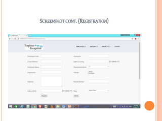 Employee recognition system | PPTX | Computer Software and Applications | Computing