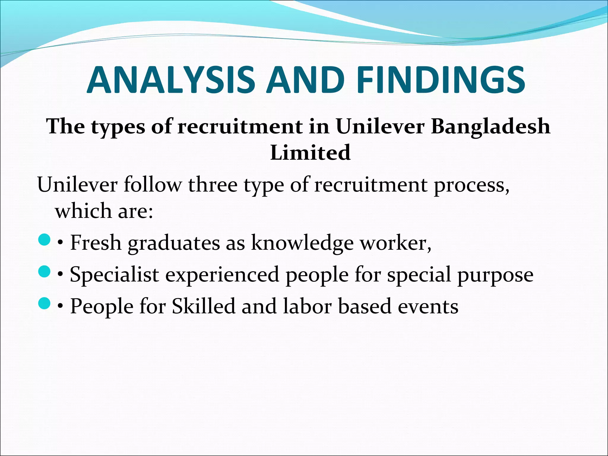 Employee recruiting & selection process in Unilever Bangladesh Limited ...