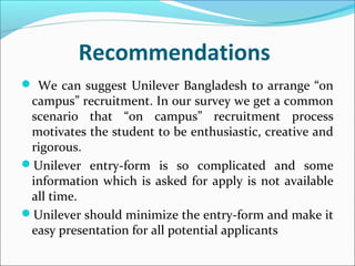 Employee recruiting & selection process in Unilever Bangladesh Limited ...