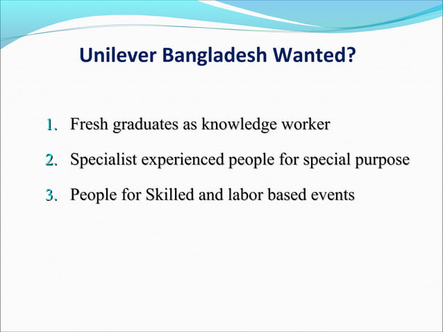 Employee recruiting & selection process in Unilever Bangladesh Limited ...