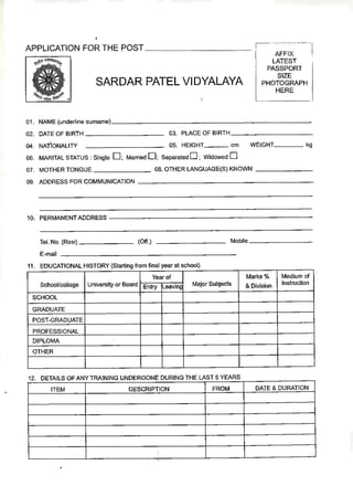 Employee recruitment form | PDF