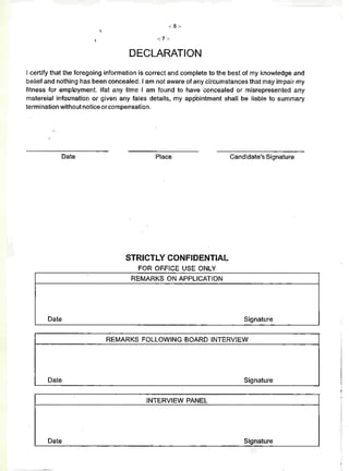 Employee recruitment form | DOC