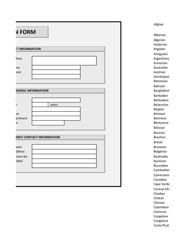 Employee registration form | PDF