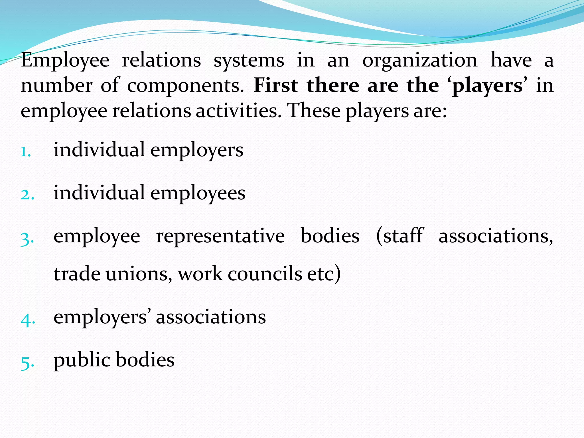 Employee relation | PPTX