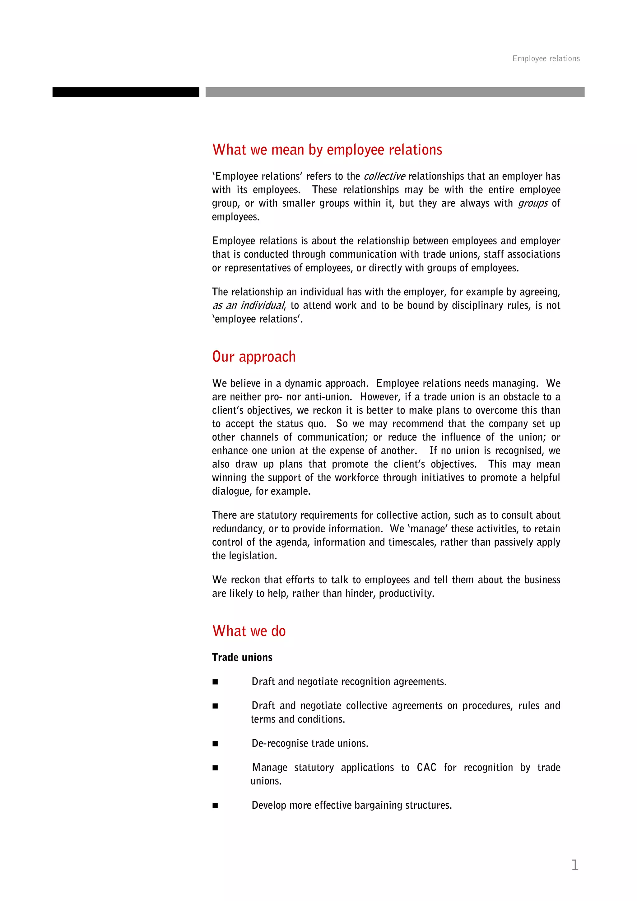 Employee relations | PDF