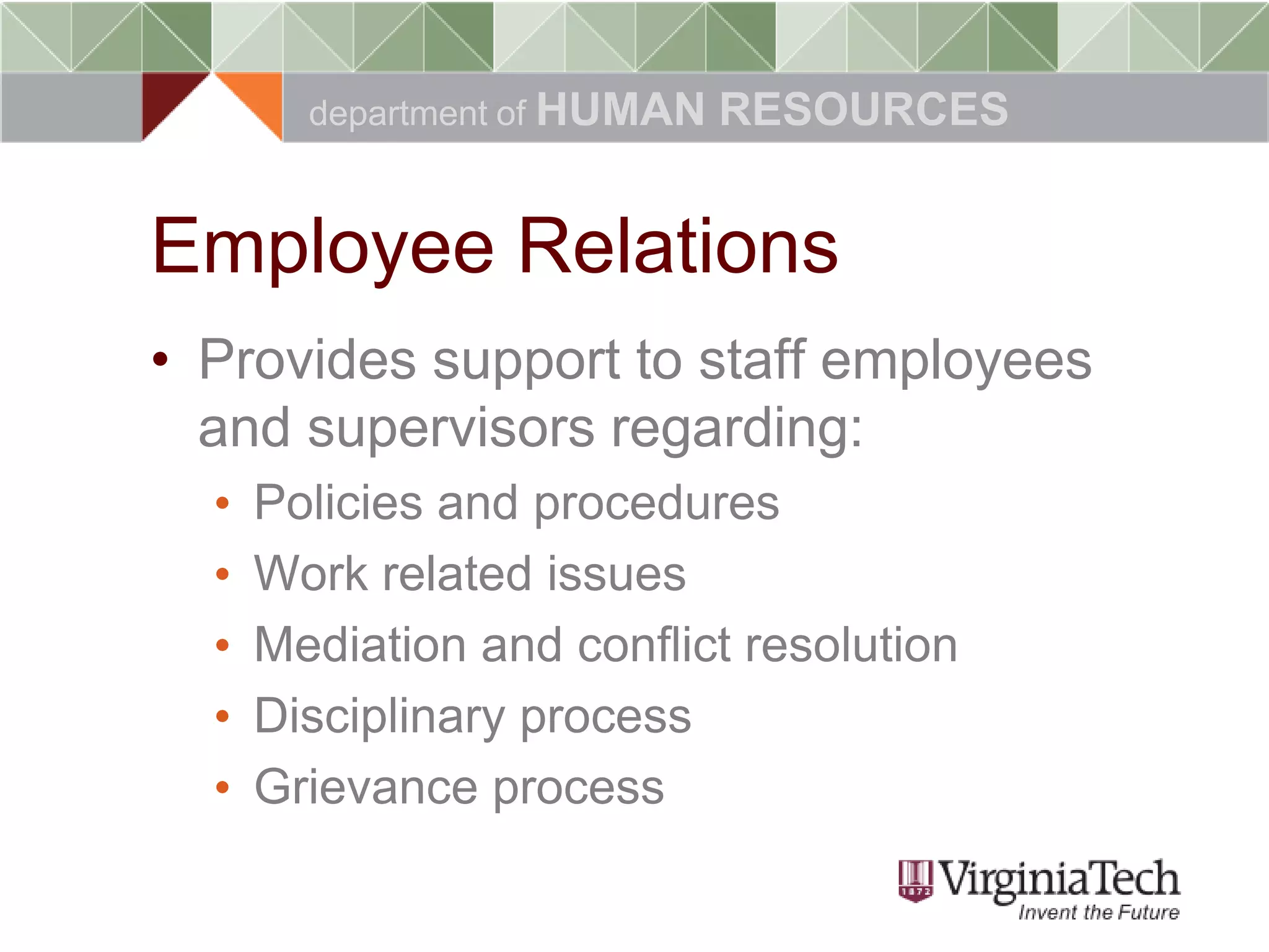Virginia Tech - New Employee Orientation - Employee Relations | PPT
