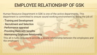 Employee Relationship of GSK Bangladesh ltd. | PPT