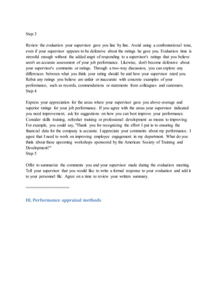 Employee response to performance appraisal | DOCX