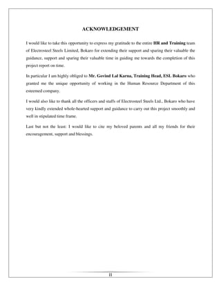 Employee Retention Strategy at ESL | PDF