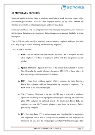 Employee Retention Strategy at ESL | PDF