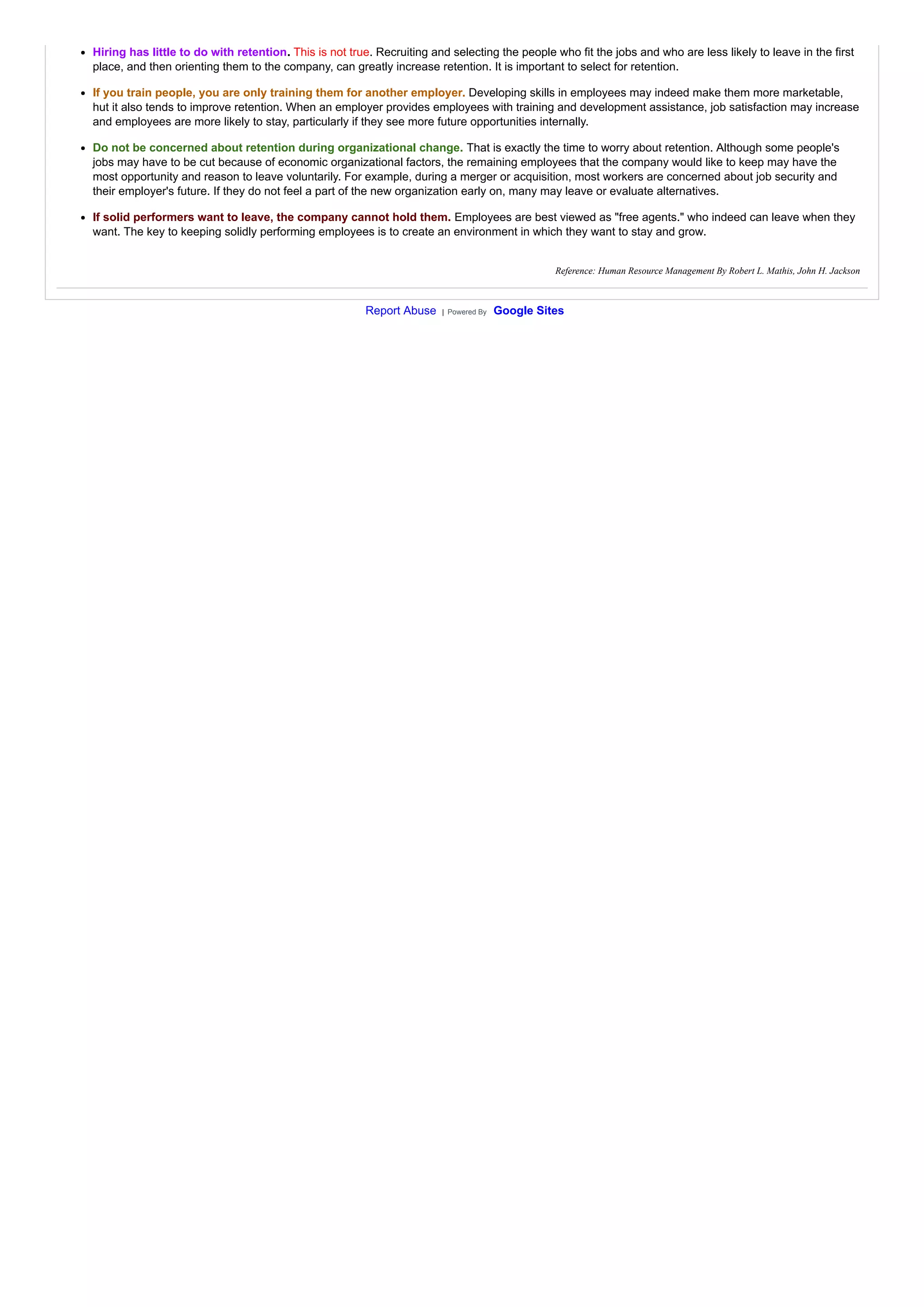 Employee retention human resource l concepts l topics l definitions l labour laws | PDF | Human ...