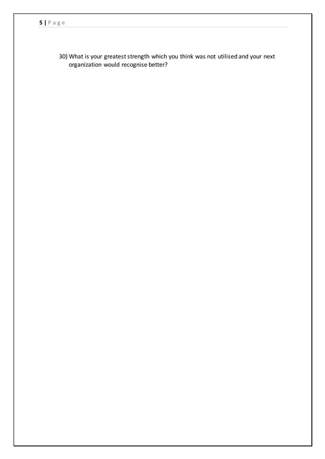 Employee retention questionnaire | DOCX