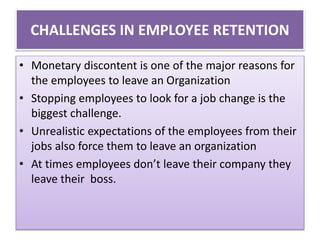 Employee retention strategies trends and challenges | PPTX