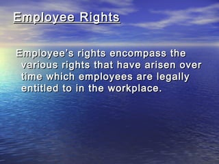 Employee right and benefits | PPT
