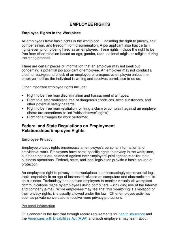 Employee Rights