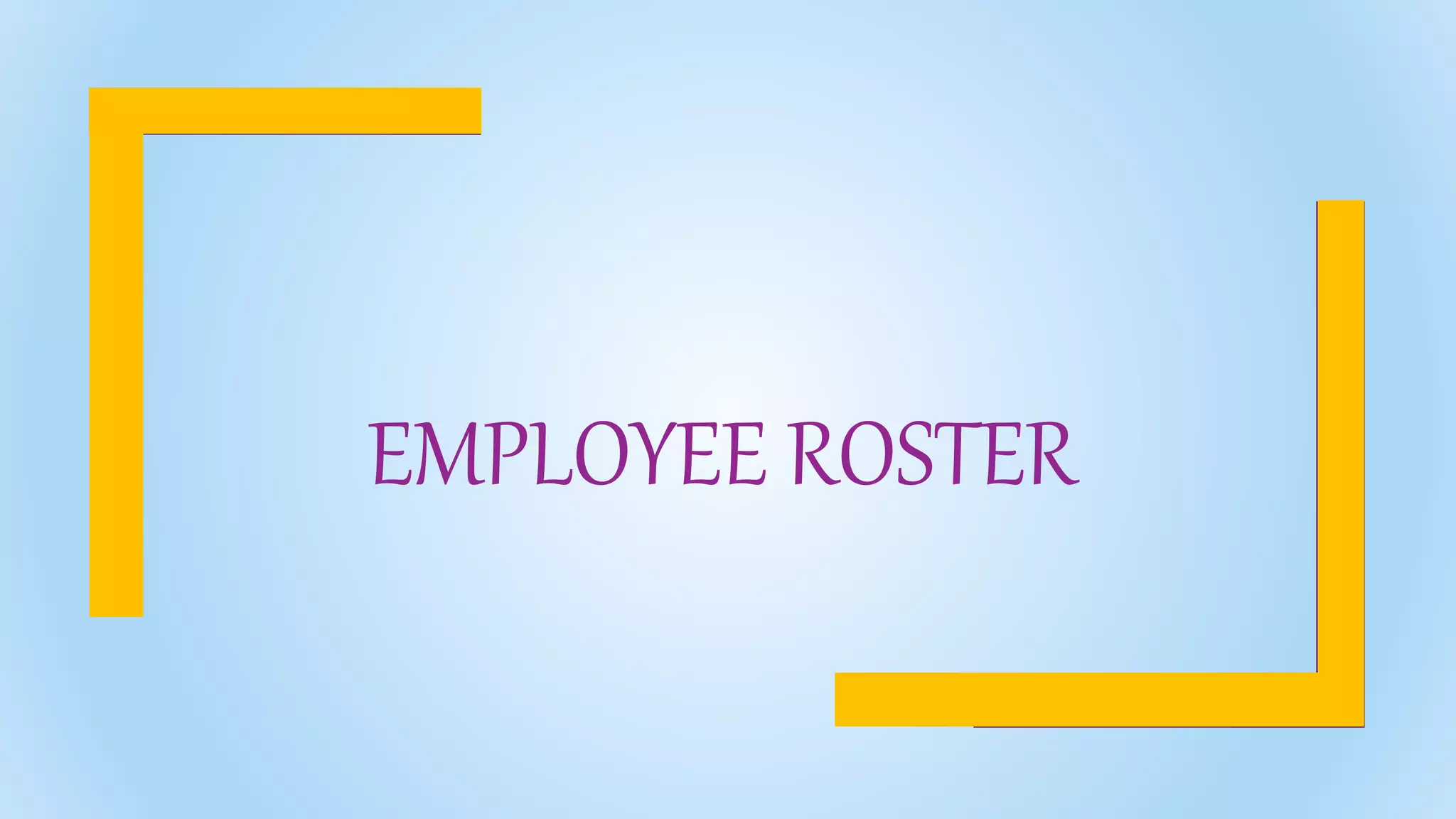 Employee roster | PPTX