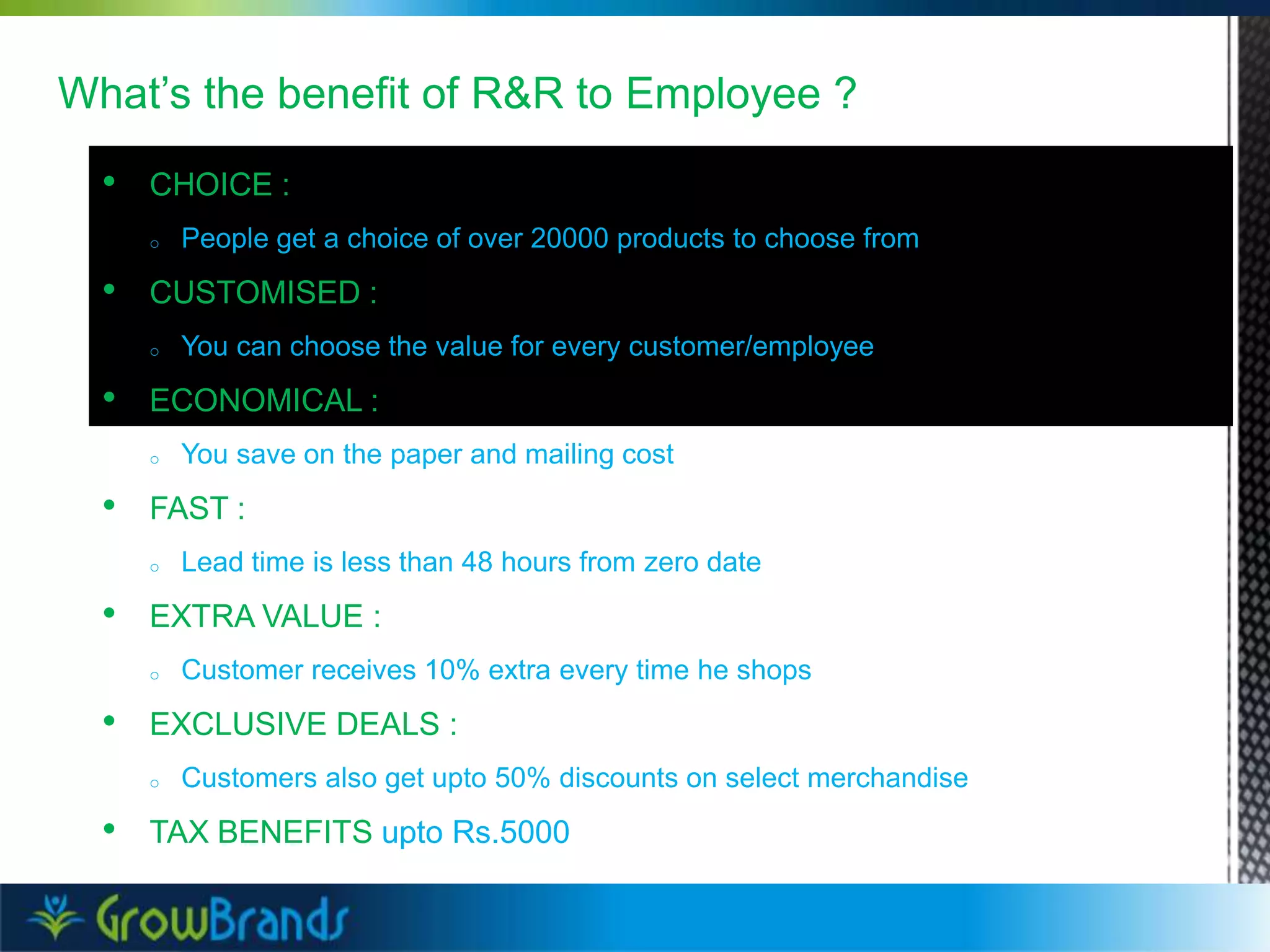 Employee r&r program | PPTX