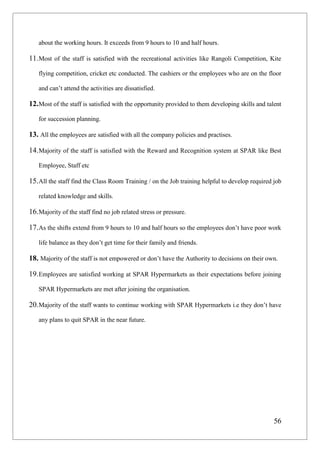 Employee satisfaction a study on spar hypermarkets | PDF