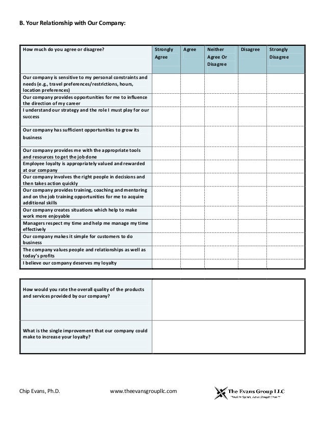 Employee satisfaction program