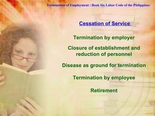 HRM-Employees benefits, cessation of service | PPT
