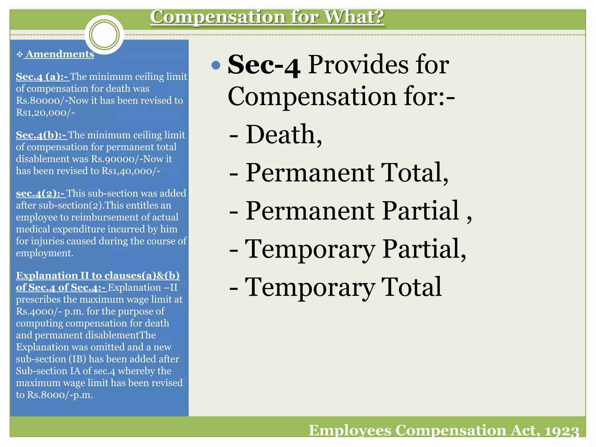 Employees compensation act, 1923 | PPTX