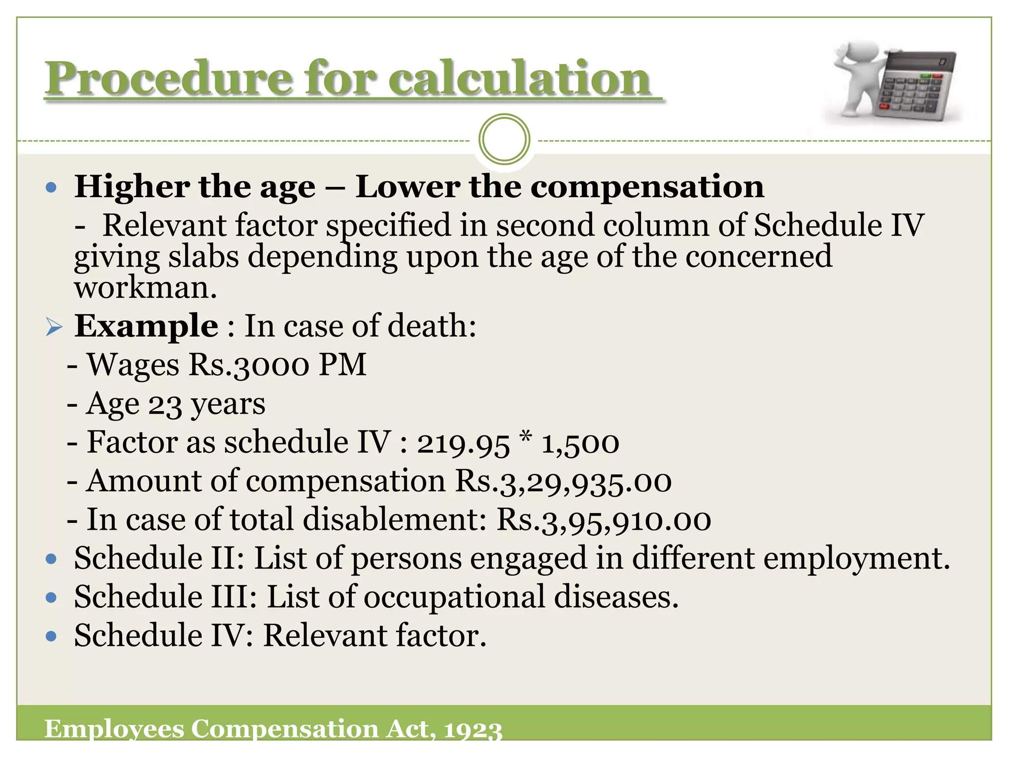 Employees compensation act, 1923 | PPTX