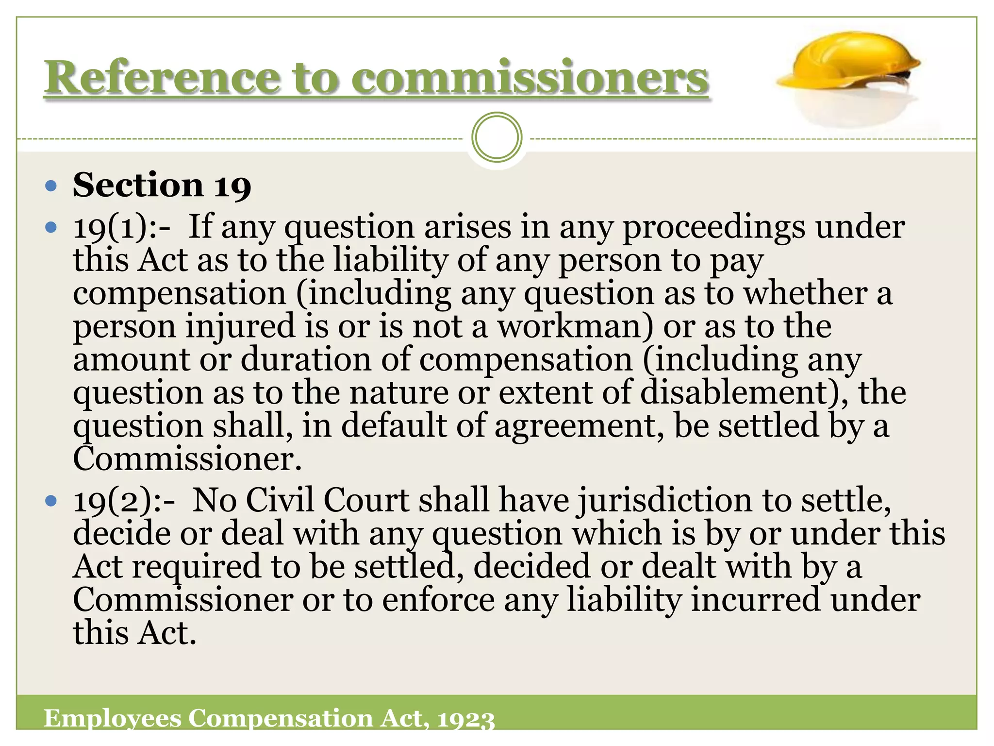 Employees compensation act, 1923 | PPTX