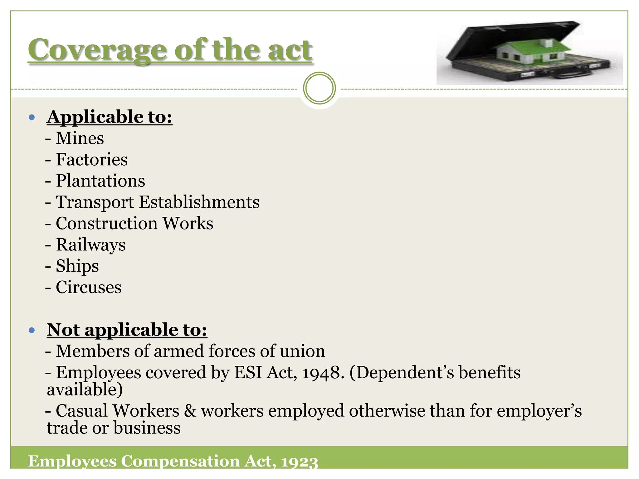 Employees compensation act, 1923 | PPTX