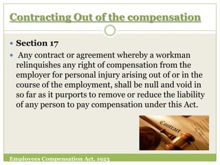 Employees compensation act, 1923 | PPTX