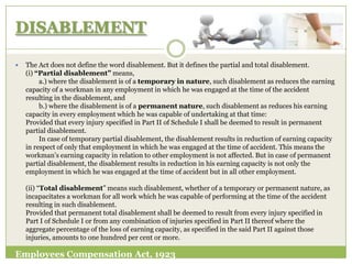 Employees compensation act, 1923 | PPTX