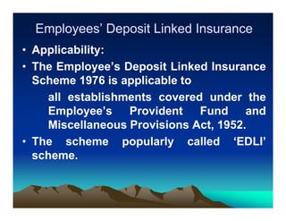 Employees deposit linked insurance scheme 1976 | PDF