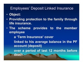 Employees deposit linked insurance scheme 1976 | PDF